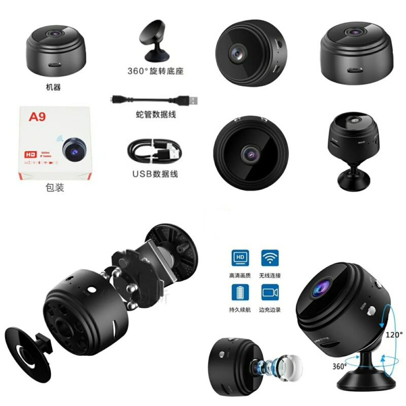 Buy A9 Mini WIFI Wireless IP Security Camera 1080P HD Wireless Magnetic ...